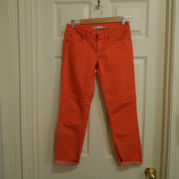 Prana | Jeans | Prana Kara Crop Jean Bright Orange Coral Sz 25 Inseam ...